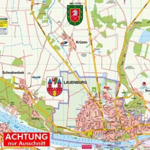 Lauenburg und Umgebung, 1:20.000, Straßenkarte › Hartmann-Plan OHG
